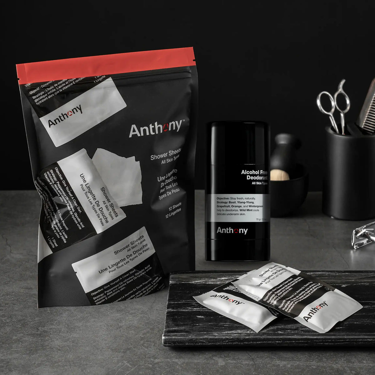 Deodorant and Shower sheet duo - Anthony Skincare For Men